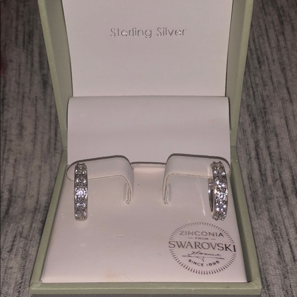 Swarovski | Jewelry | Swarovski Small Hoop Earrings | Poshmark